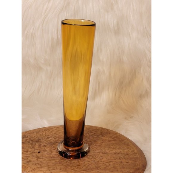 Unknown | Accents | Rare Vintage Hand Blown Amber Bud Vase | Poshmark
